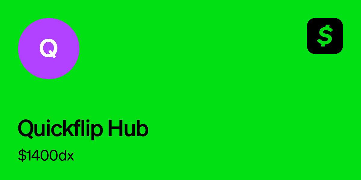 Pay $1400DX on Cash App