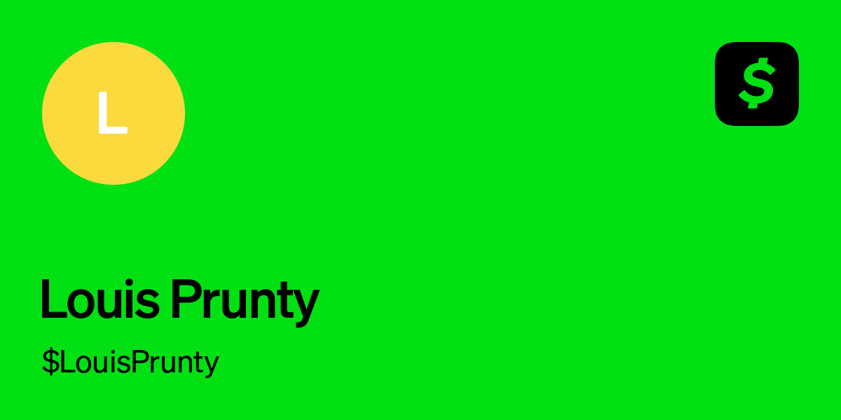 Pay $LouisPrunty on Cash App
