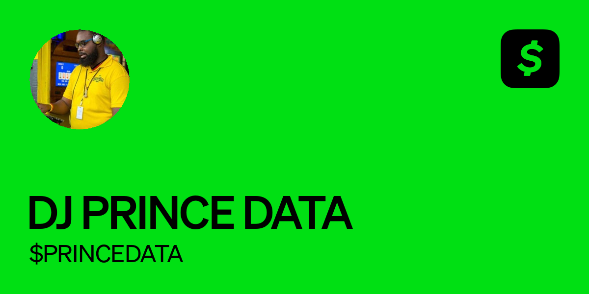 Pay $PRINCEDATA on Cash App