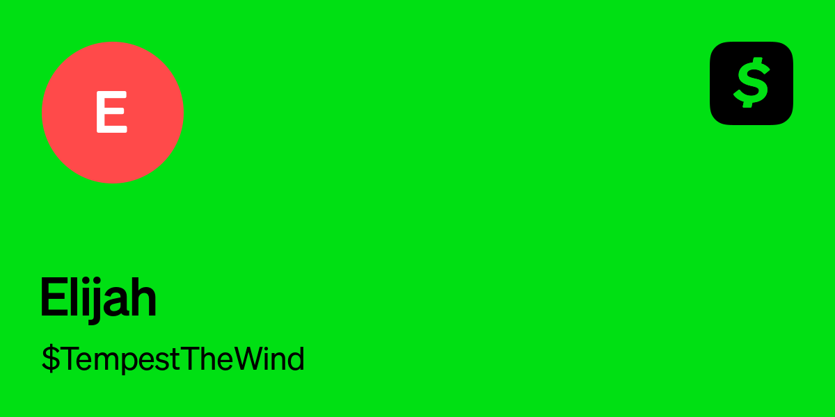 Pay $TempestTheWind on Cash App