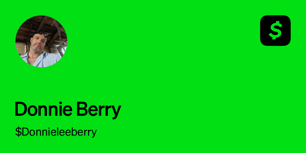 Pay $Donnieleeberry on Cash App