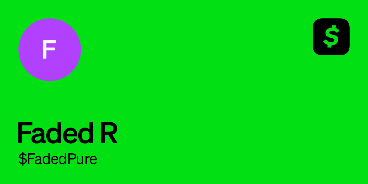 Pay $FadedPure on Cash App