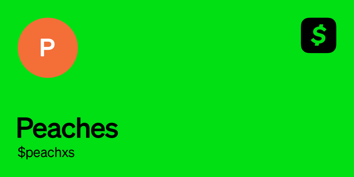 Pay $peachxs on Cash App